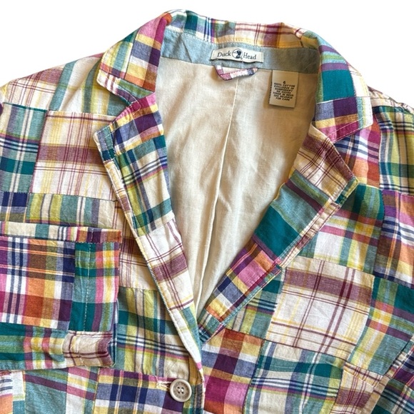 Duck Head | Jackets & Coats | Vintage Duck Head Madras Plaid Blazer ...